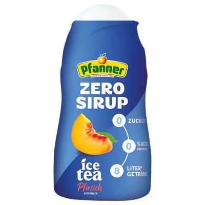 ZERO Iced Tea Syrup Peach 1:140 57ml | Pfanner
